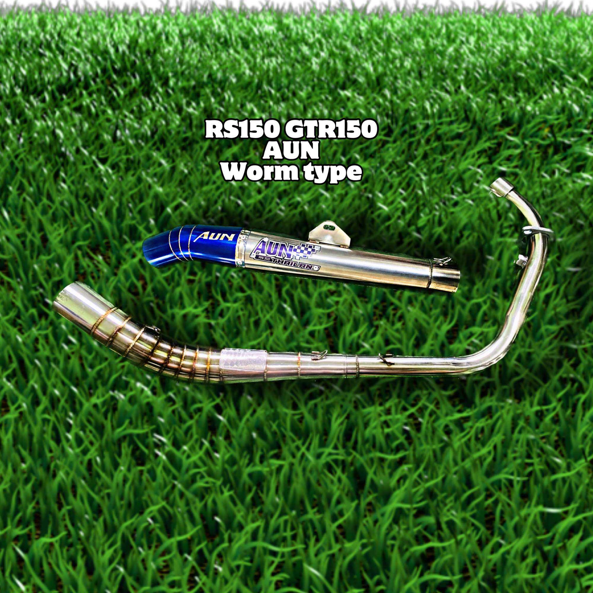 R150 Carb, Raider fi, Rs150/Gtr150 AUN Full Set exhaust Worm type 51MM ...