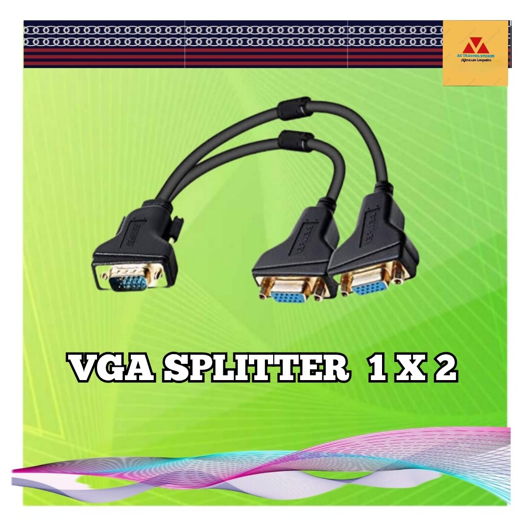 VGA SPLITTER / MALE TO MALE 15 PIN 3+6 VGA SPLITTER / 1X2 CABLE | Lazada PH