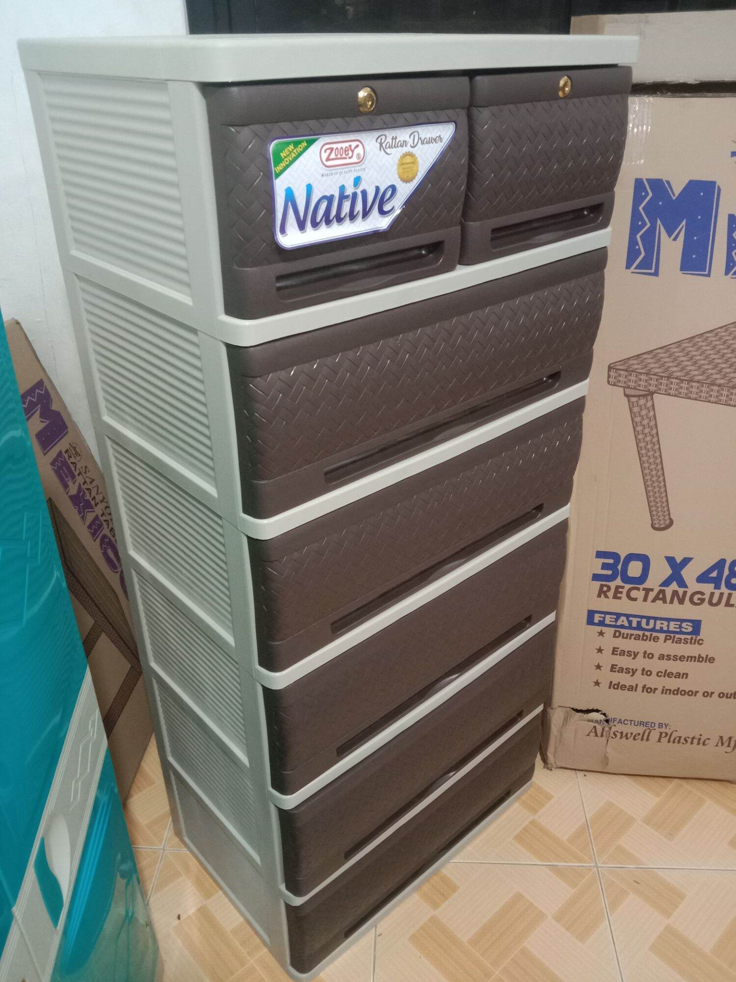 Zooey Native Rattan Drawer 6 layer -2002-6L | Lazada PH