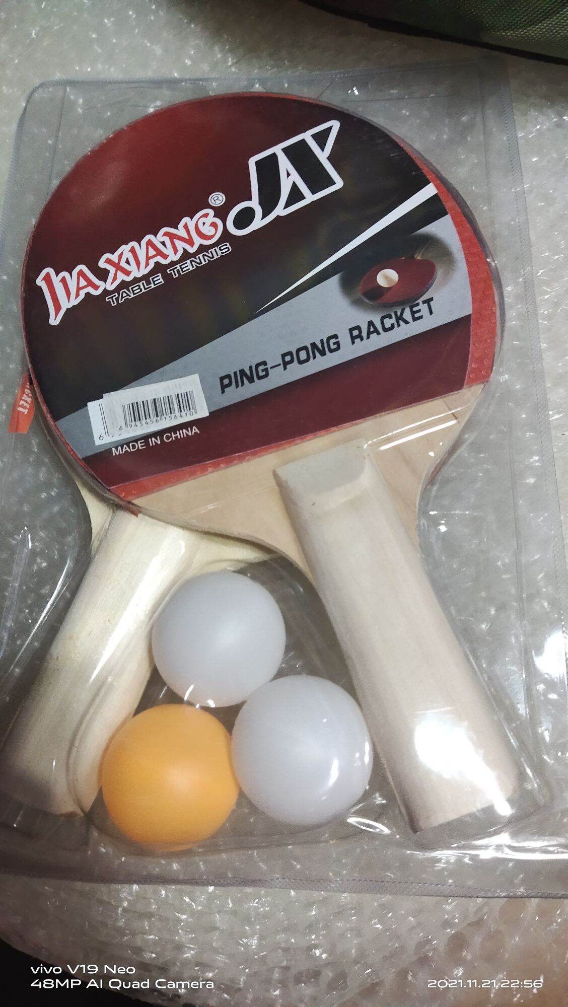 WOODEN TABLE TENNIS RACKET WITH 3 BALLS SET | Lazada PH