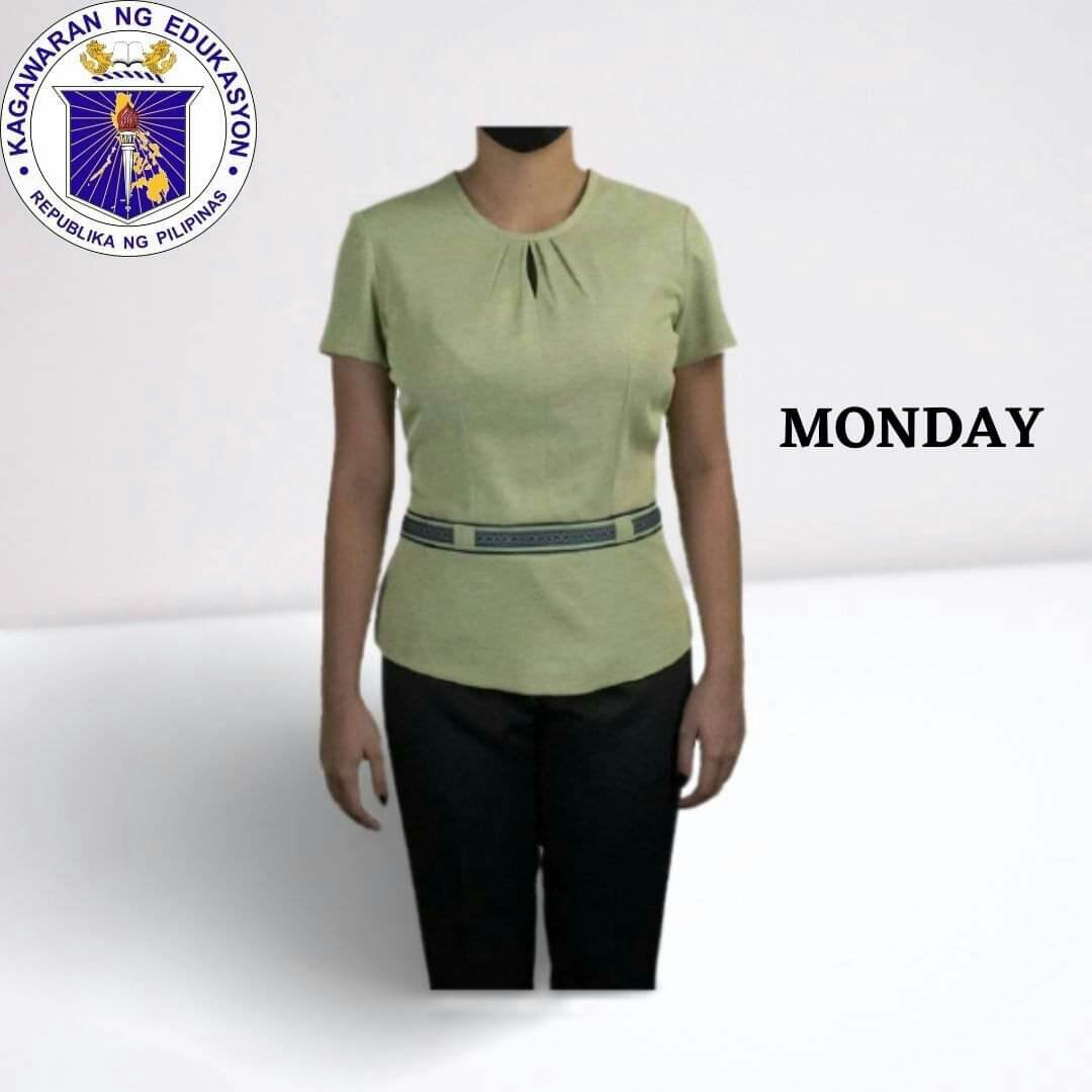 school teacher uniform female set DepEd released 2021 standard quality ...