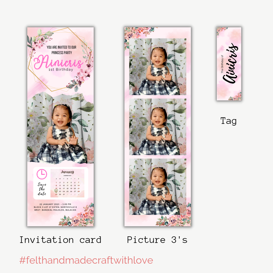 Bookmark style invitation Birthday/Christening | Lazada PH