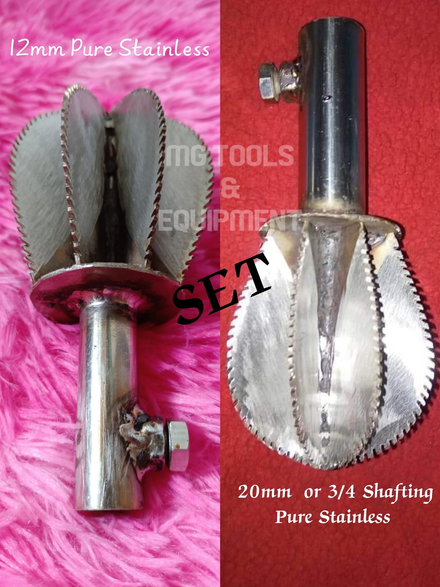 SET Coconut Grater Blade Pure Stainless 12mm Fit in Washing Machine and ...