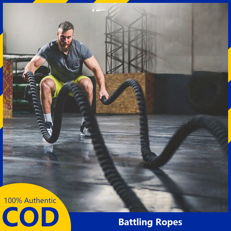 Fitness Battle Rope with Protective Sleeve Battle Rope Fitness Gym ...