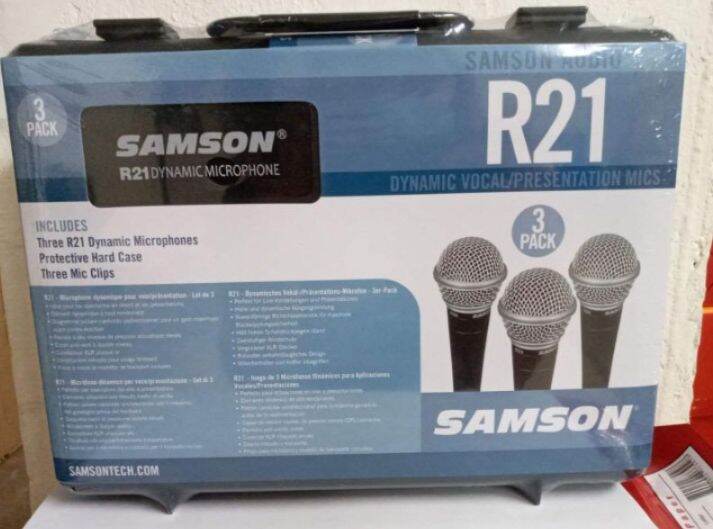 R21 Samson Mic 3 in 1 pack microphone | Lazada PH