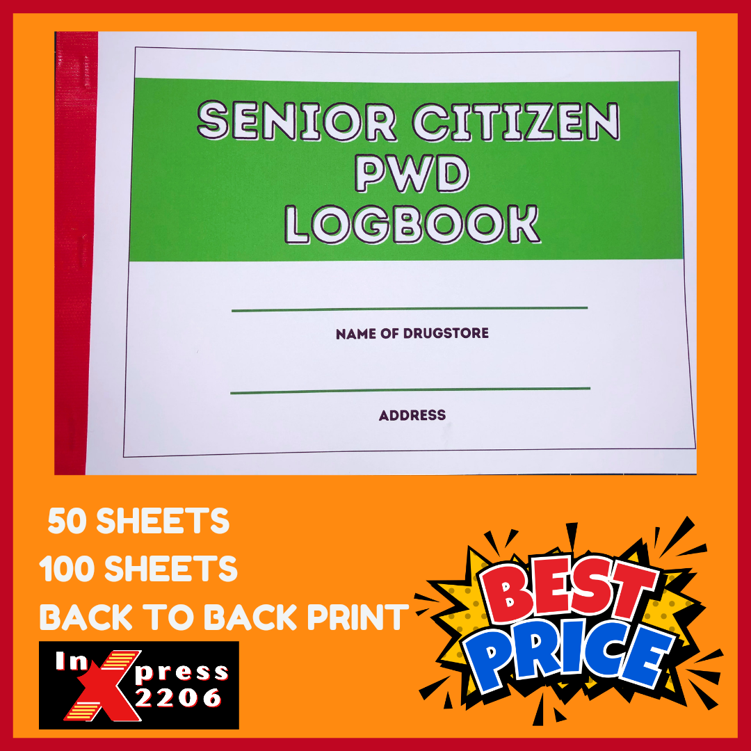 SENIOR CITIZEN / PWD LOGBOOK FOR DRUGSTORE / PHARMACY | Lazada PH