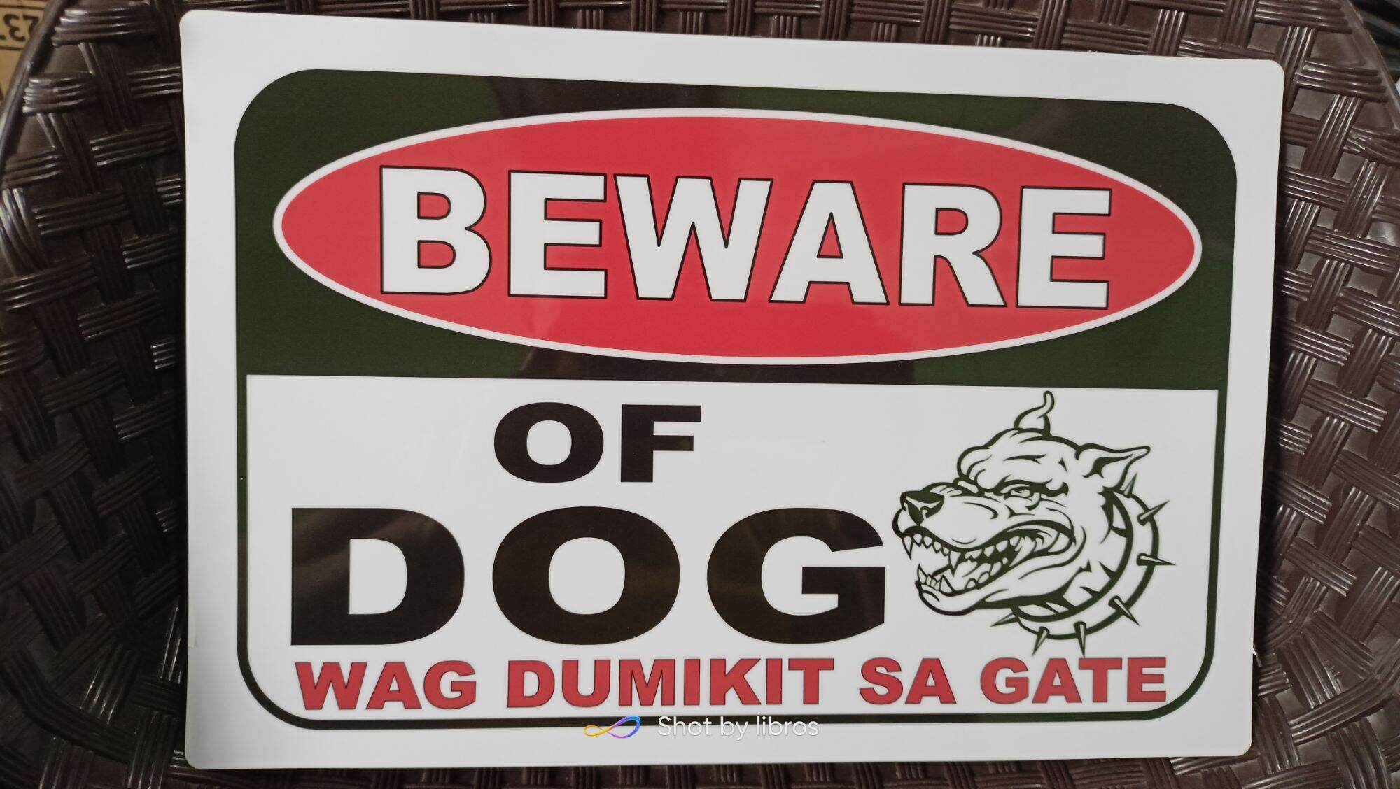 Wag Dumikit Sa Gate Beware of Dog Signage A4 Size PVC (Hard Plastic ...
