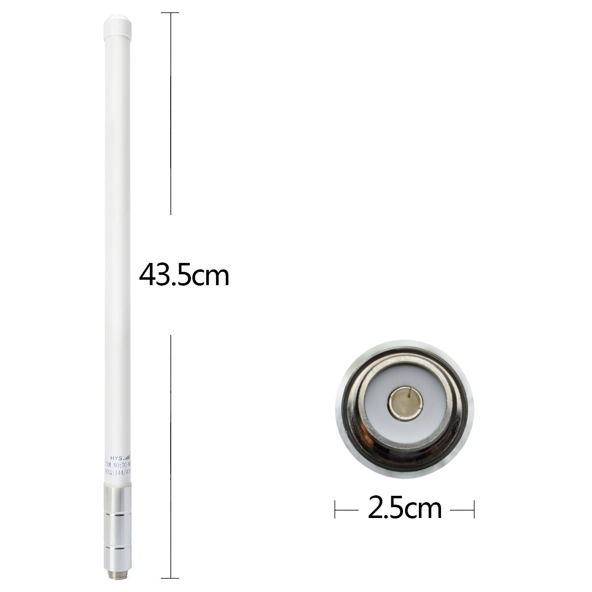 Dual Band VHF UHF Fiberglass Antenna 144/430MHz SO239 Mobile Radio Base Antenna for Ham Radio ...