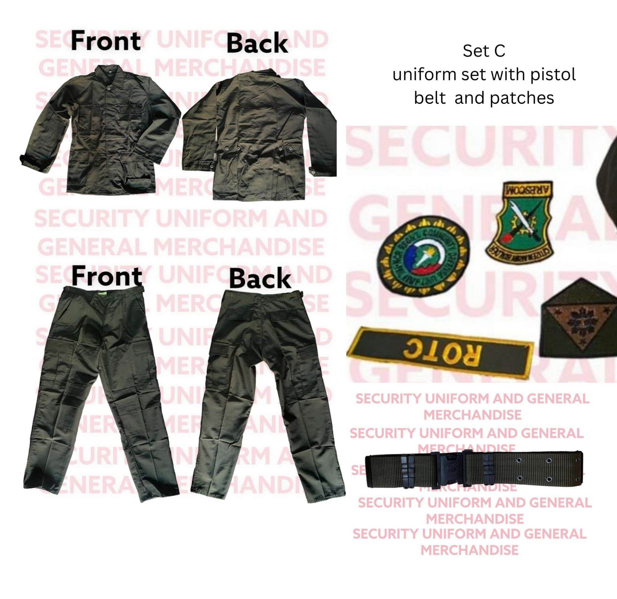 ROTC uniform (ripstop) and complete accessories Set/Tactical Uniform ...