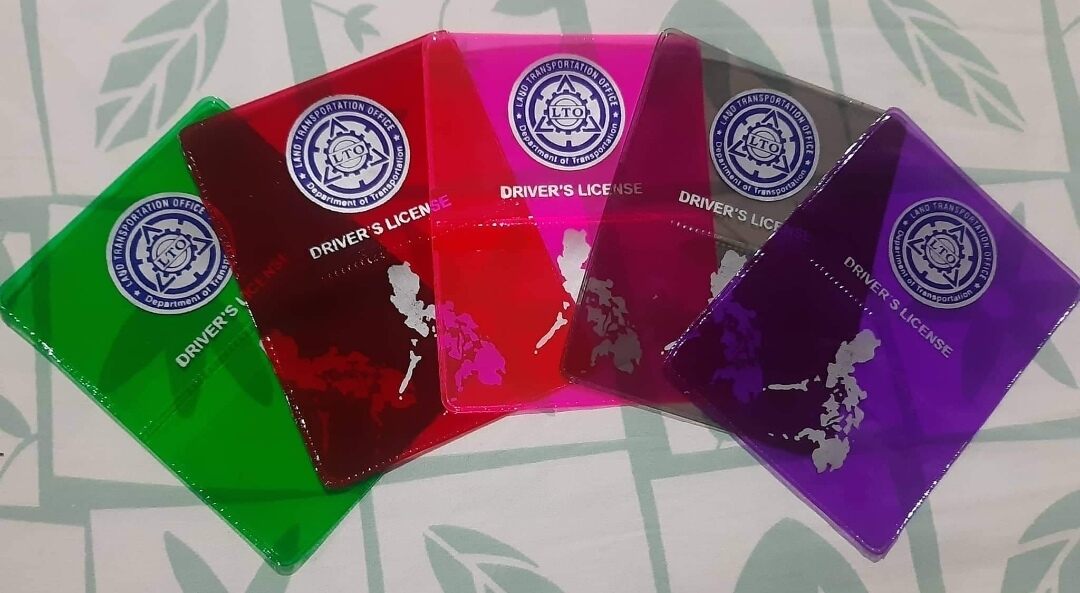 drivers license card holder( colored transparent with logo) | Lazada PH