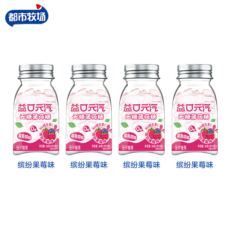City Ranch Sugar-Free Mint Candy Fresh Breath Kiss Chewing Gum Vitamin ...