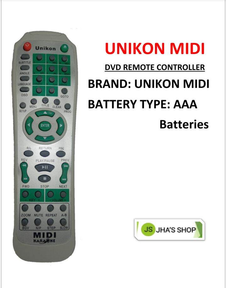 UNIKON MIDI REPLACEMENT DVD REMOTE CONTROLLER | Lazada PH