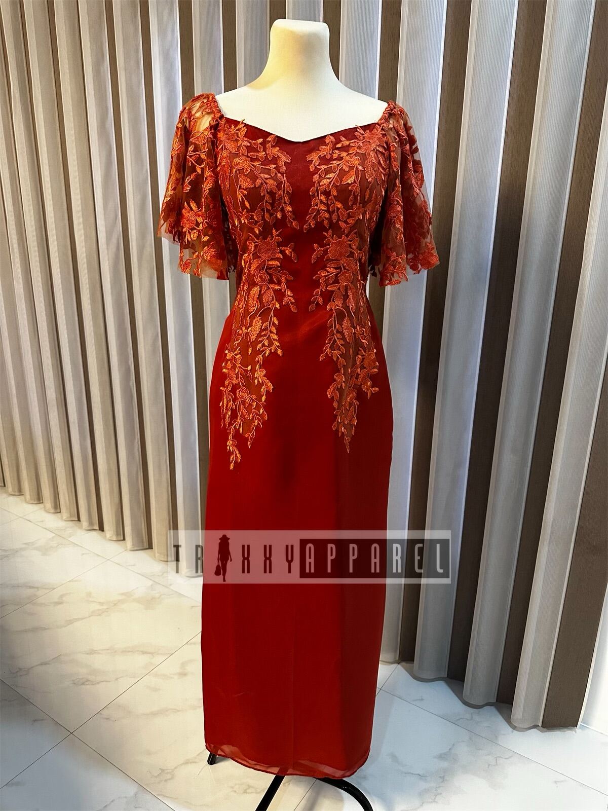 Sponsor Gown / Ninang Gown Rust Orange | Lazada PH