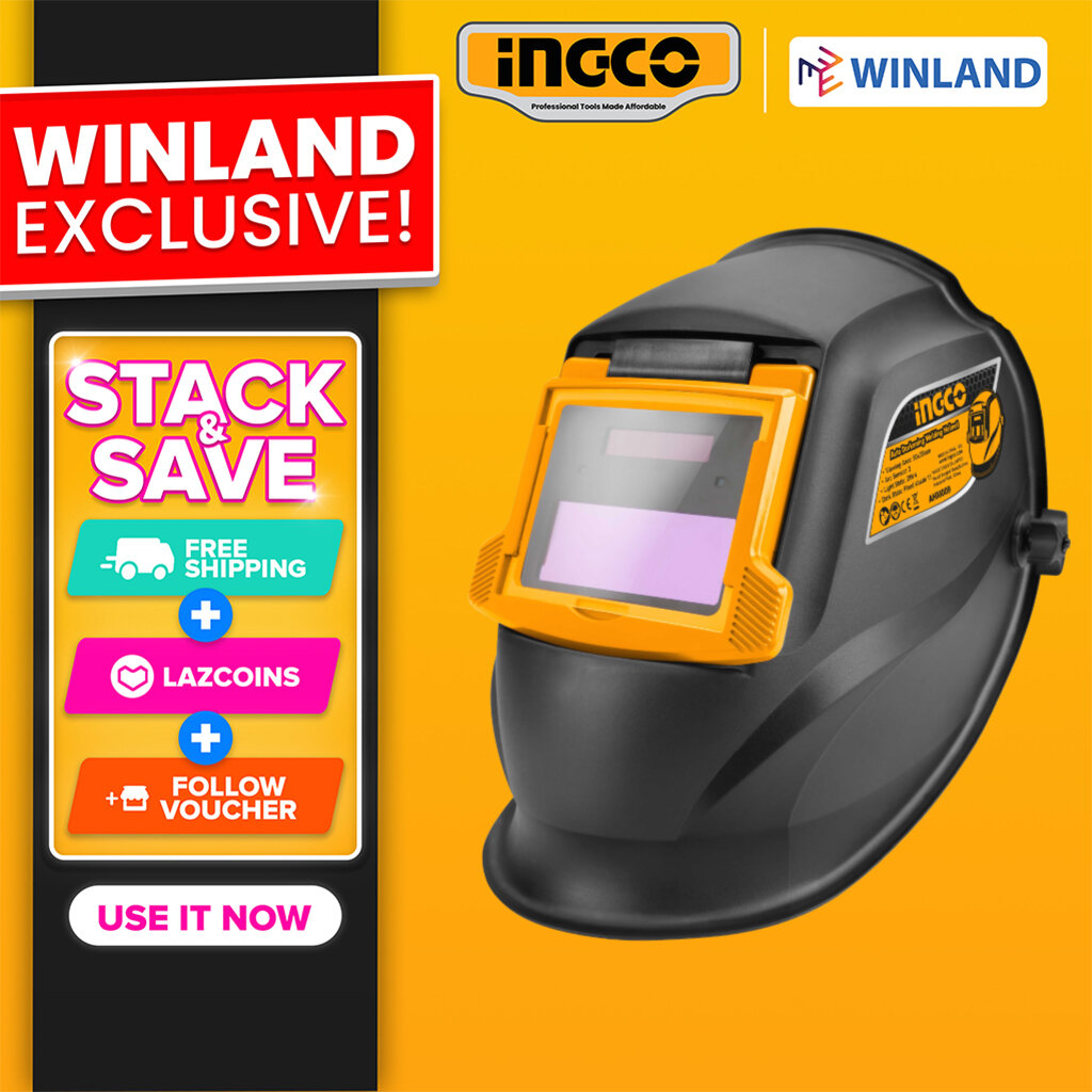 Ingco by Winland Solar Powered Auto Darken Mask Weld Welding Helmet ...