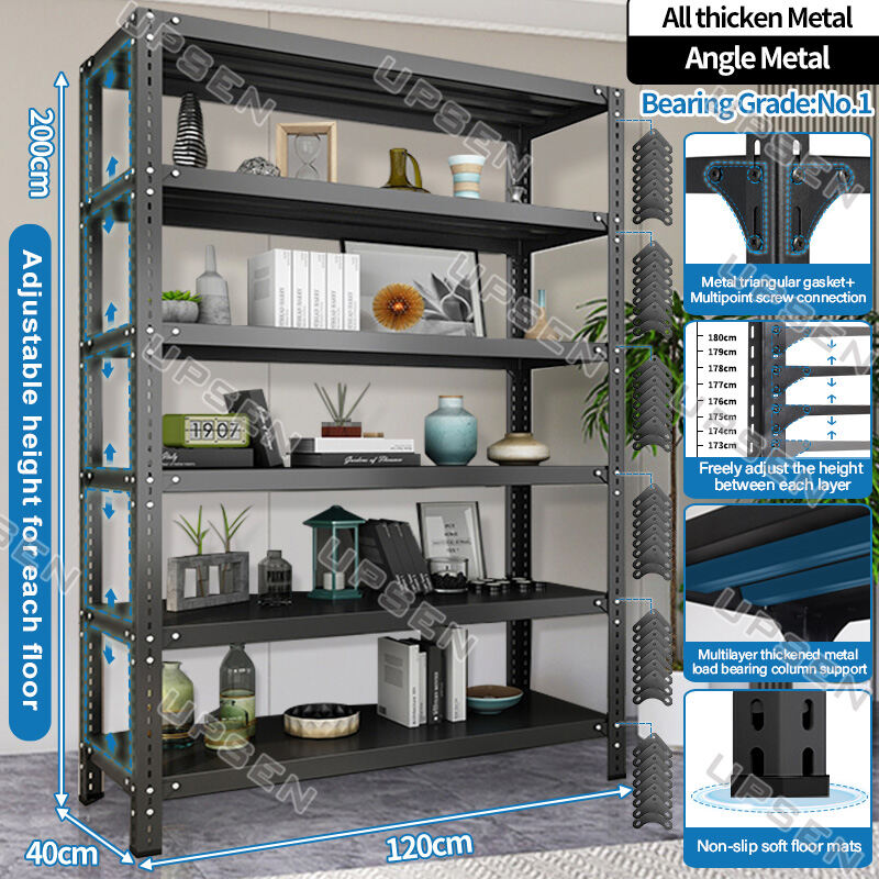 6 Layer 200x200 Metal Rack Steel Rack Boltless Organizer Stainless Rack Steel Storage Shelves ...