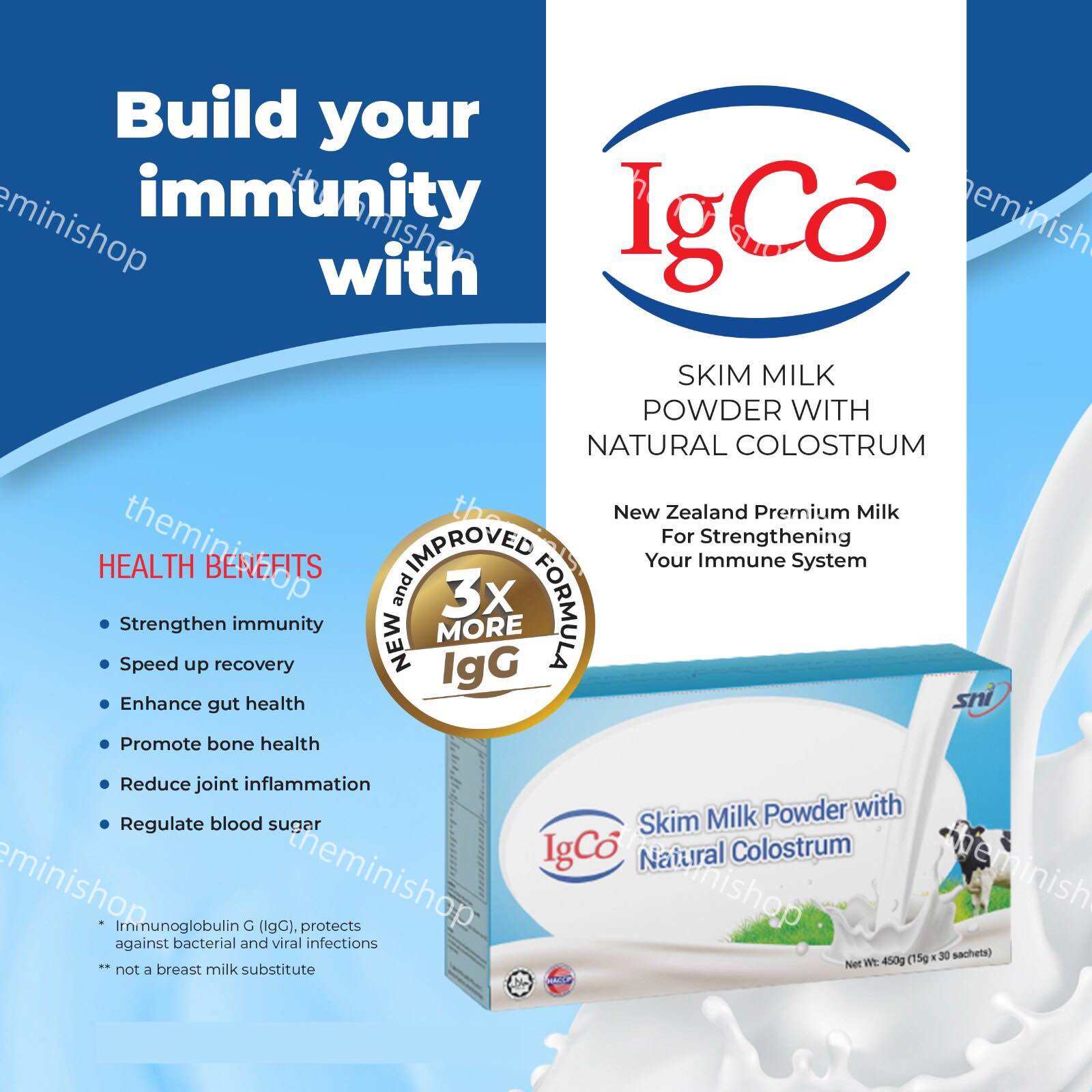 [Per Box 30 Sachets] IgCo Skim Milk Powder with Natural Colostrum ...