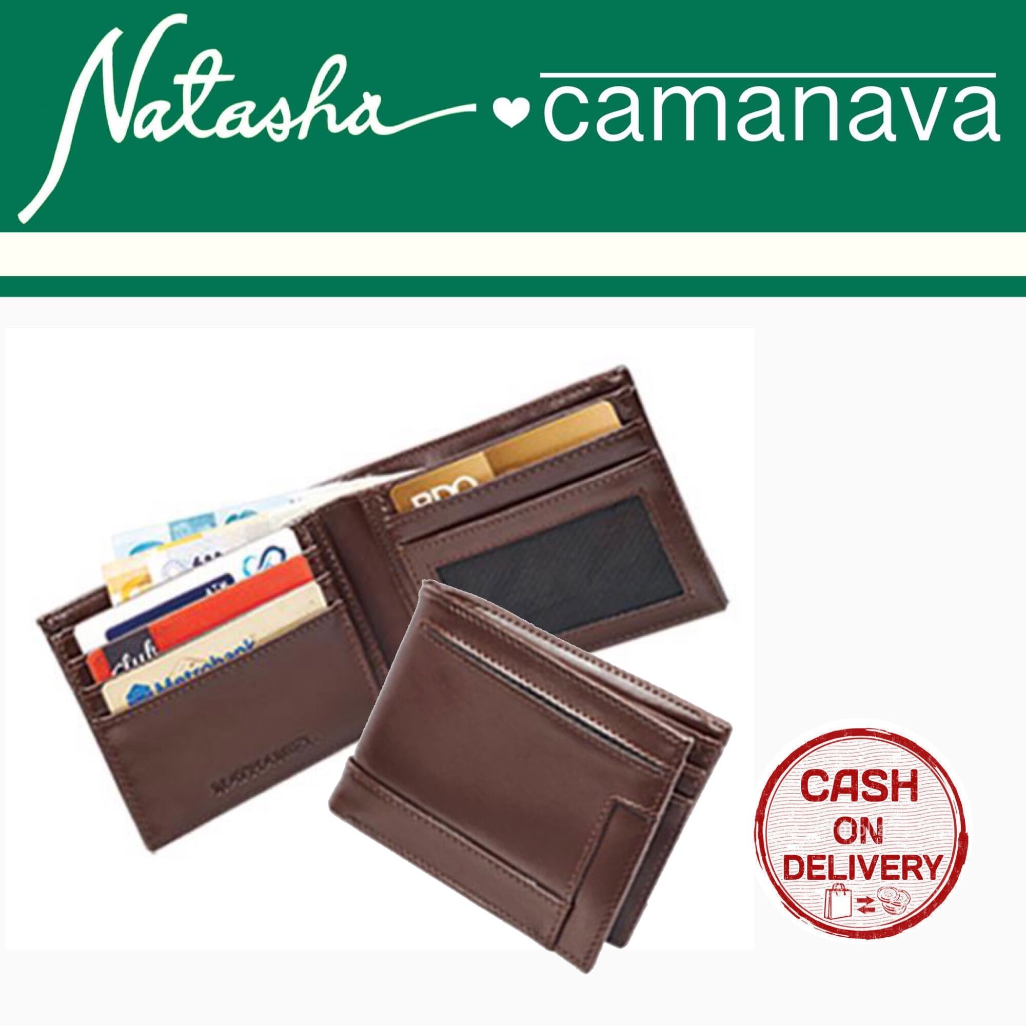Natasha Cavalo Brown Leather Wallet Nathaniel Glossy High Quality ...