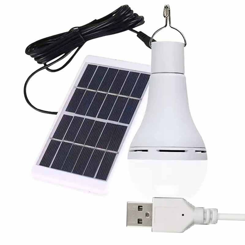 LED Solar Light Bulb USB Charging Multifunctional Outdoor Garden ...