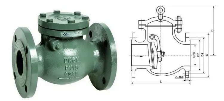 SMITH CAST IRON SWING CHECK VALVE (2" , 2 1/2",3",4")FLANGE TYPE CLASS ...