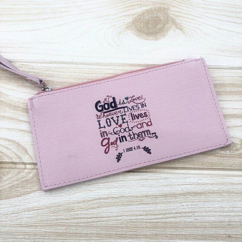 Wallet Triple Compartment Flat Bible Verse wallet | Lazada PH