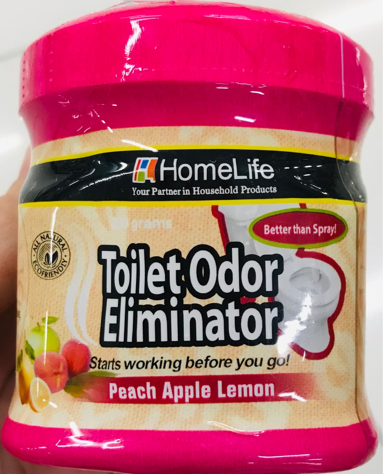 HomeLife Peach Apple Lemon Scent Gel Toilet Odor Eliminator 200g ...