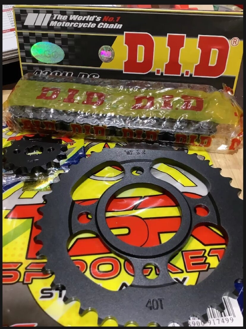 TMX SUPREMO SPROCKET SET 38,40,42,45,48,45T-428 DID CHAIN, TSR heavy ...