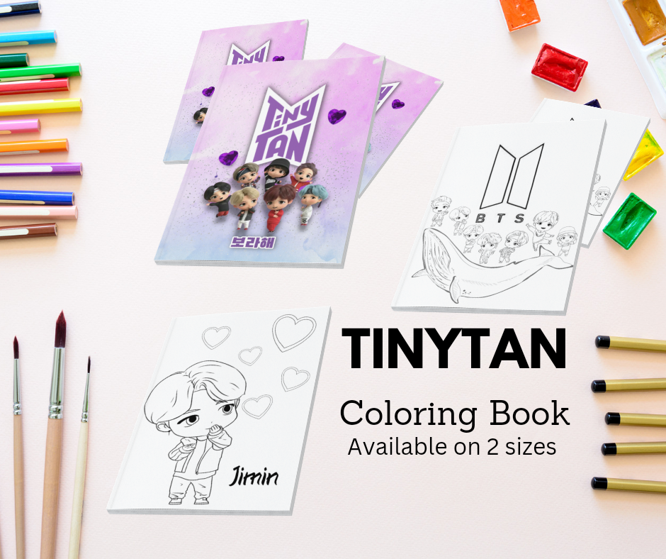 Coloring Pages Tiny Tan K POP BTS Coloring for kids Gift souvenir ...