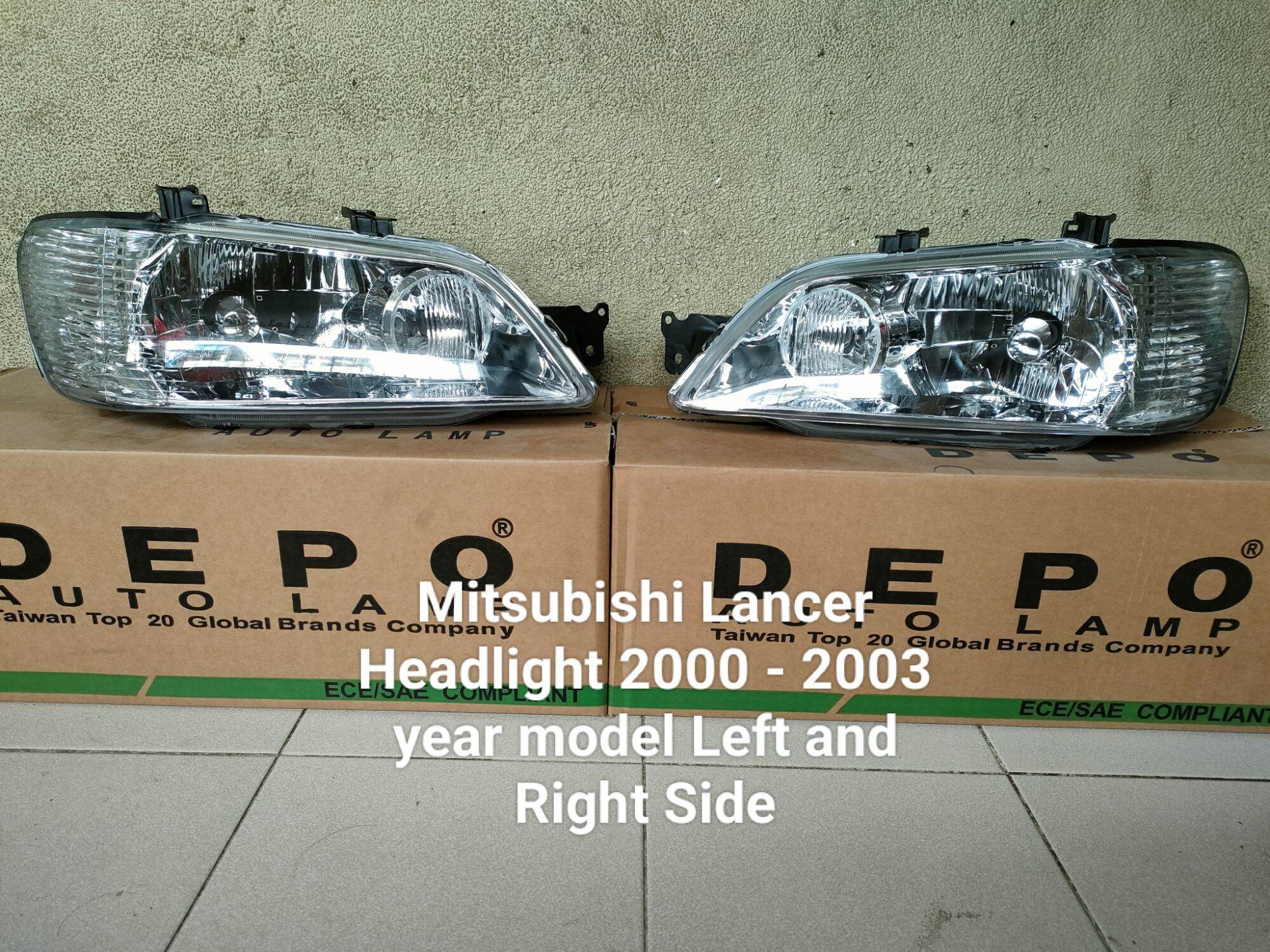 Mitsubishi Lancer Headlight 2000 - 2003 year model Left and Right Side ...