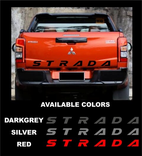 Mitsubishi Strada Tailgate Sticker Design | Lazada PH