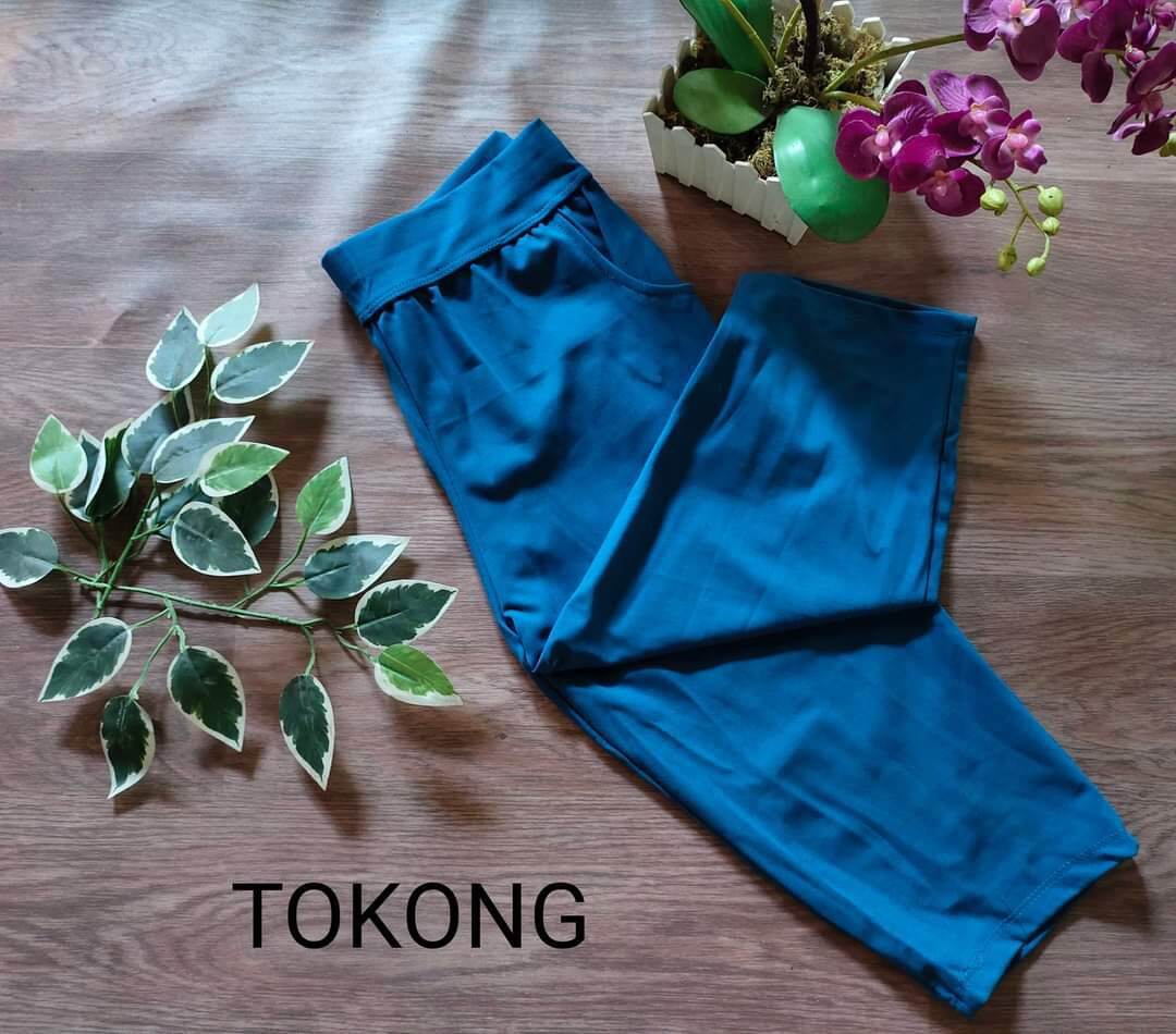 TOKONG PLAIN FOR LADIES STRETCHABLE W/ POCKET fit 26-33 waistline ...