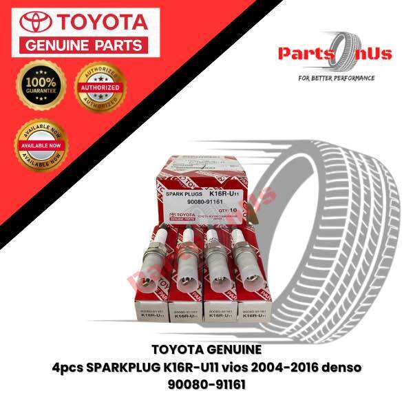 Toyota Genuine 4pcs SPARKPLUG K16R-U11 vios 2004-2016 denso / 90080 ...