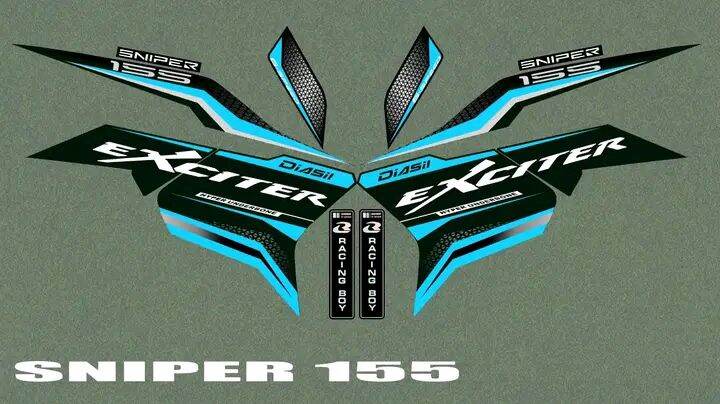 Sniper 155 Yamaha Y16ZR Exciter Decals Glossy Material Sticker ...