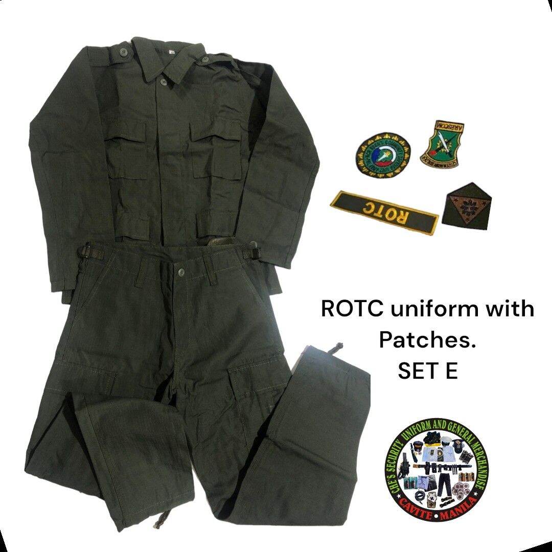 ROTC uniform (ripstop) and complete accessories Set/Tactical Uniform ...
