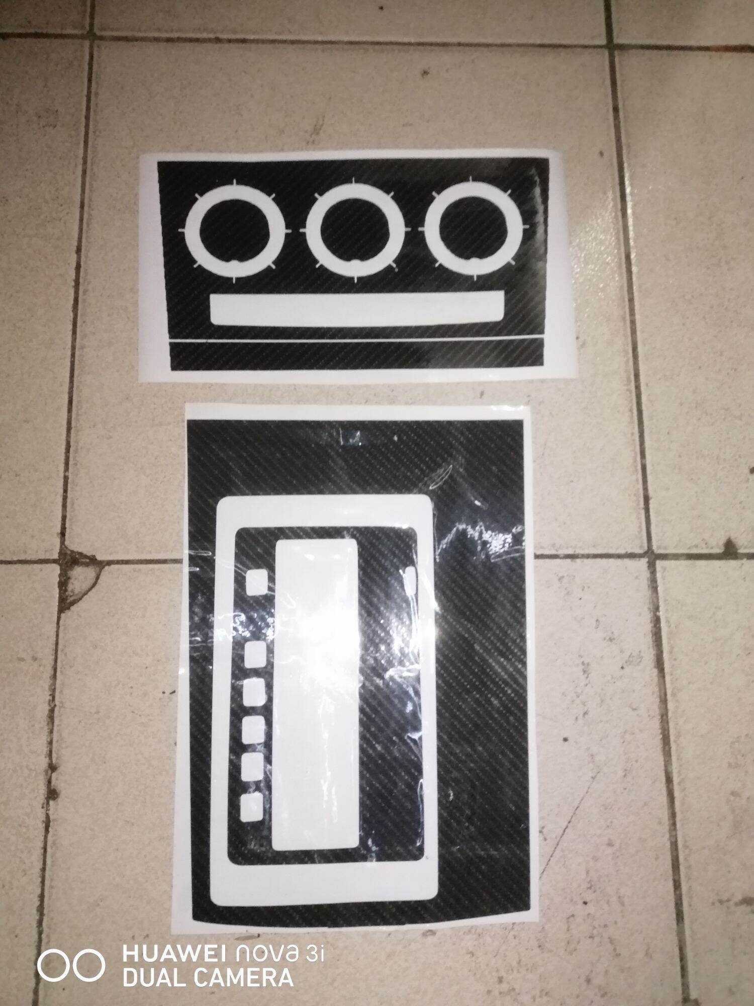 Mitsubishi Xpander Shift knob and Aircon Panel Carbon Fiber Sticker ...