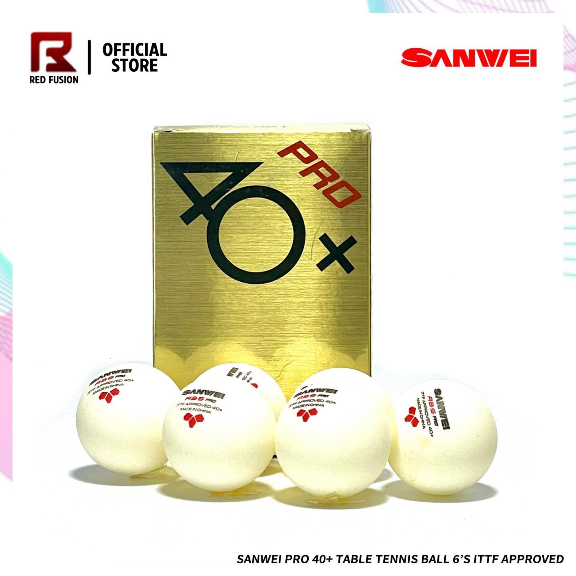 Sanwei Pro 40+ Table Tennis Ball 6’s ITTF Approved | Lazada PH