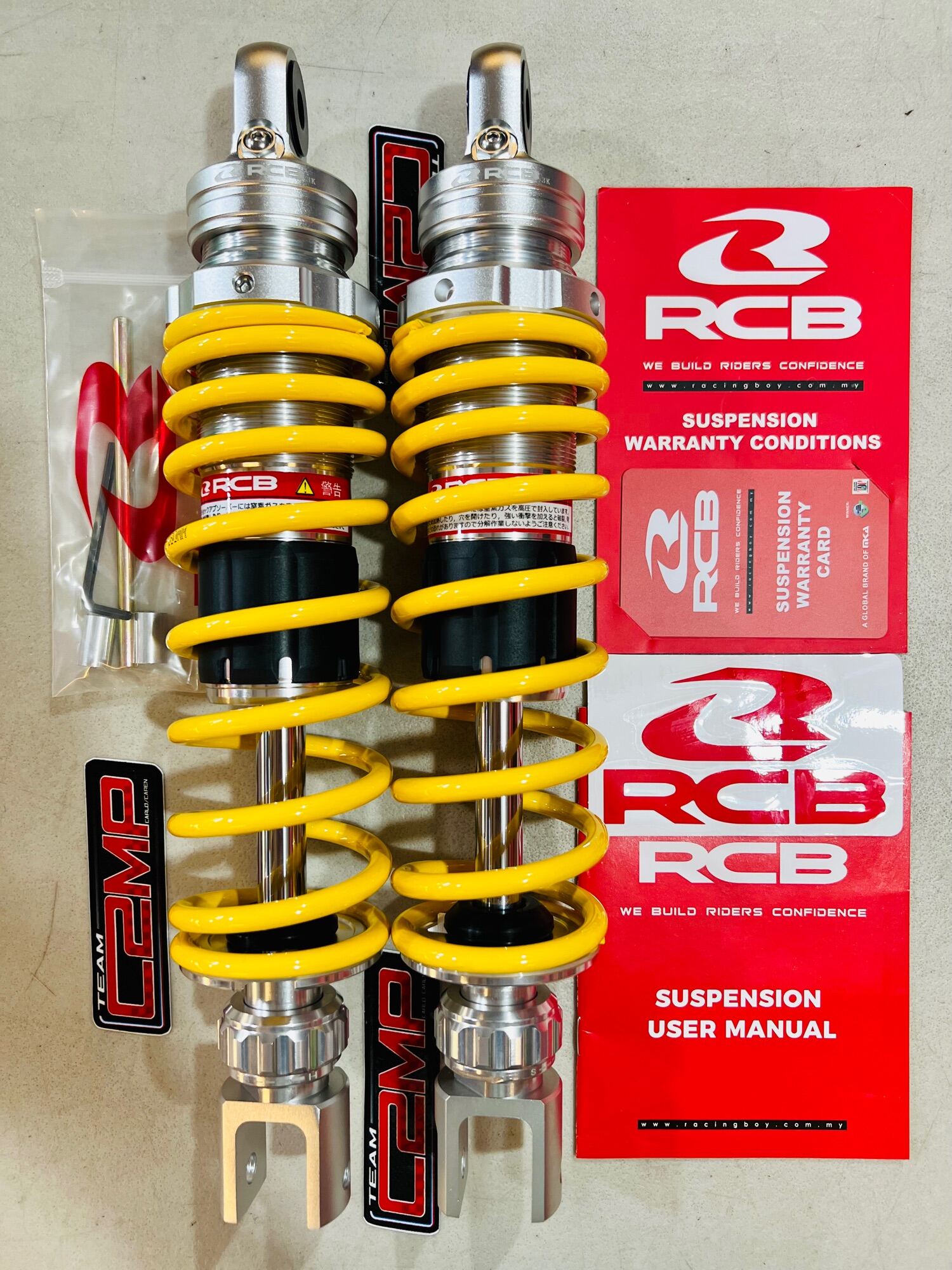 RCB Dual Shock Absorber S Series 305mm Aerox V1 and V2 , Nmax V1 and V2 ...