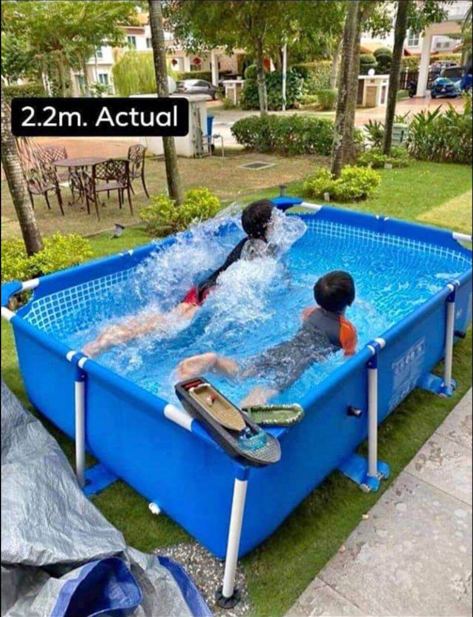 INTEX 2.2 METERS RECTANGULAR STEEL FRAME POOL | Lazada PH INTEX 2.2 METERS RECTANGULAR STEEL FRAME POOL | Lazada PH