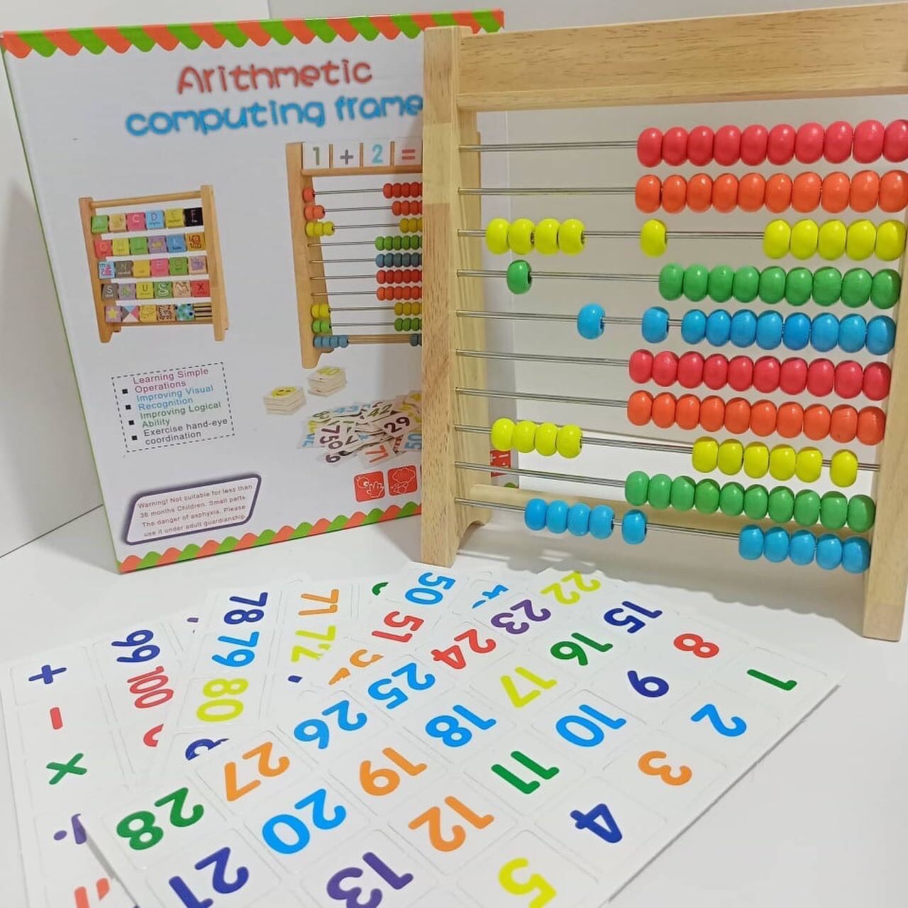 Wooden Arithmetic Computing Frame Math Educational Toys Blue Elephant Ph Lazada Ph