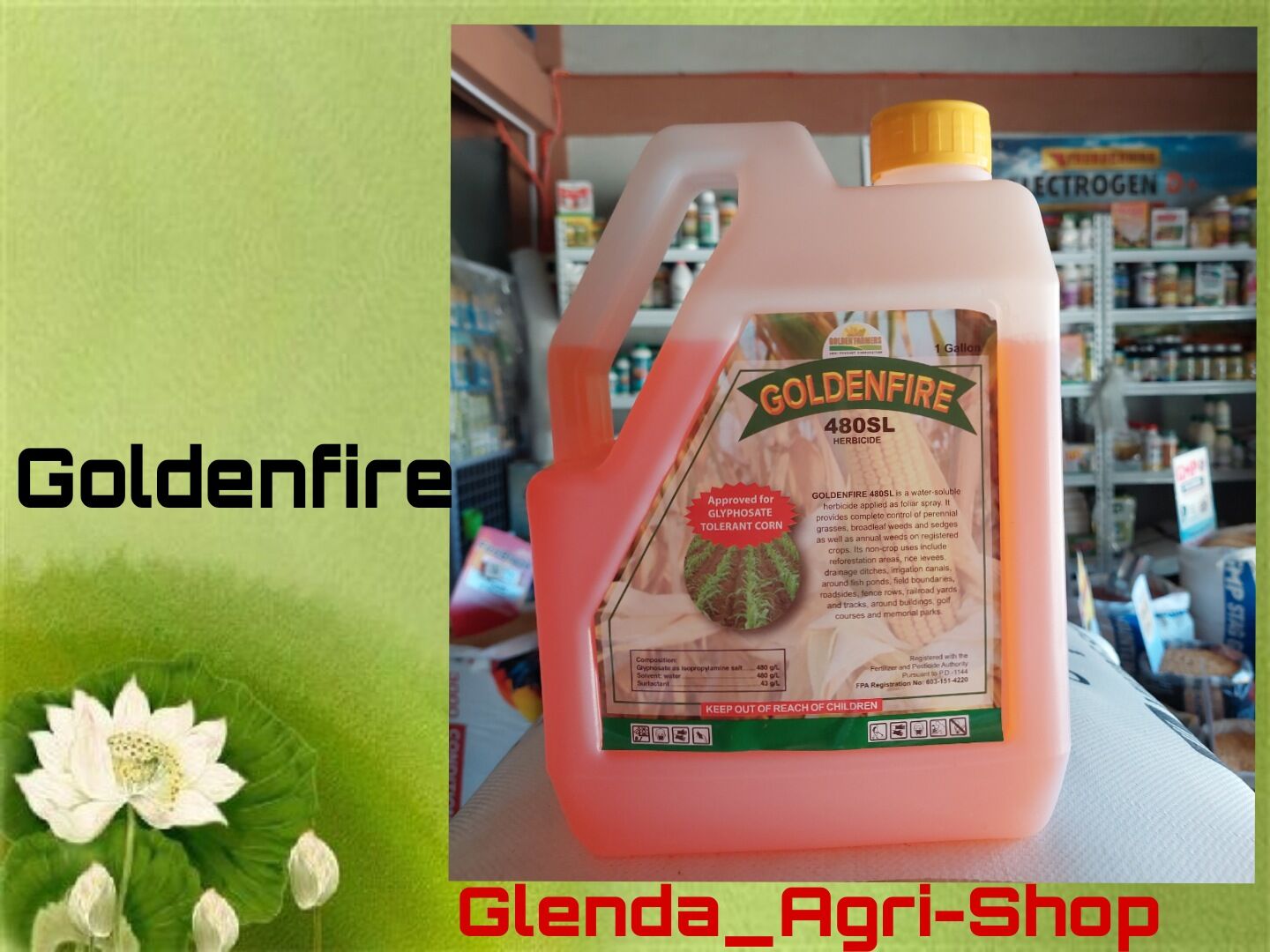 GOLDENFIRE 480SL HERBICIDE GLYPHOSATE ( 1 GALLON ) | Lazada PH