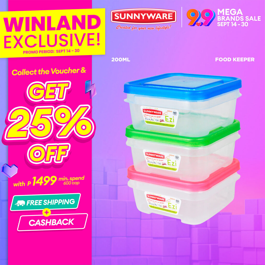 SUNNYWARE by Winland 0.2L | 200mL EZI Food Saver Keeper Storage ...