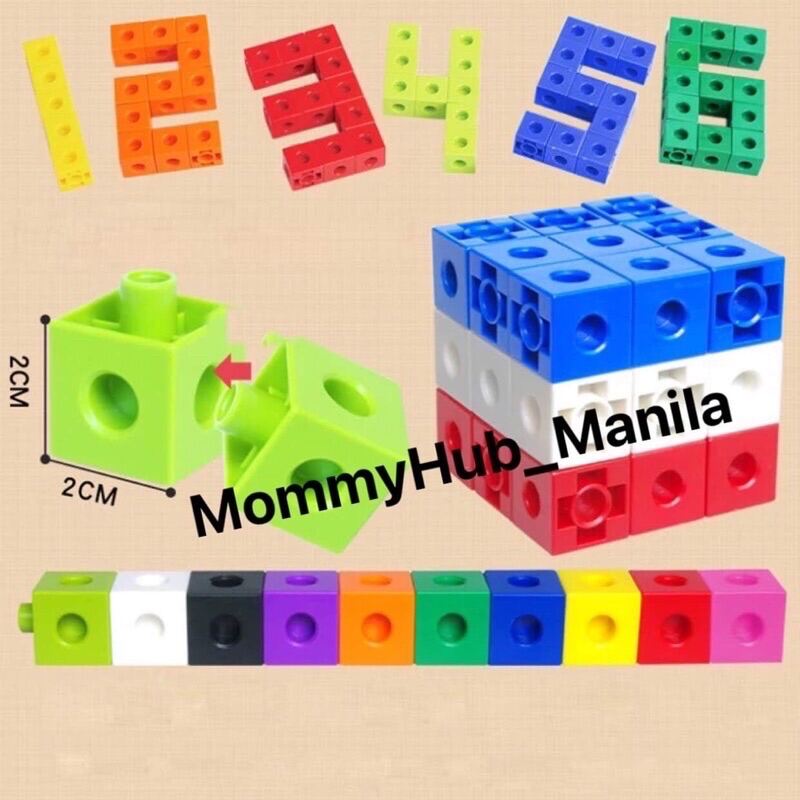 MommyHub Manila Plastic Math Counters Mathematical cubes | Lazada PH