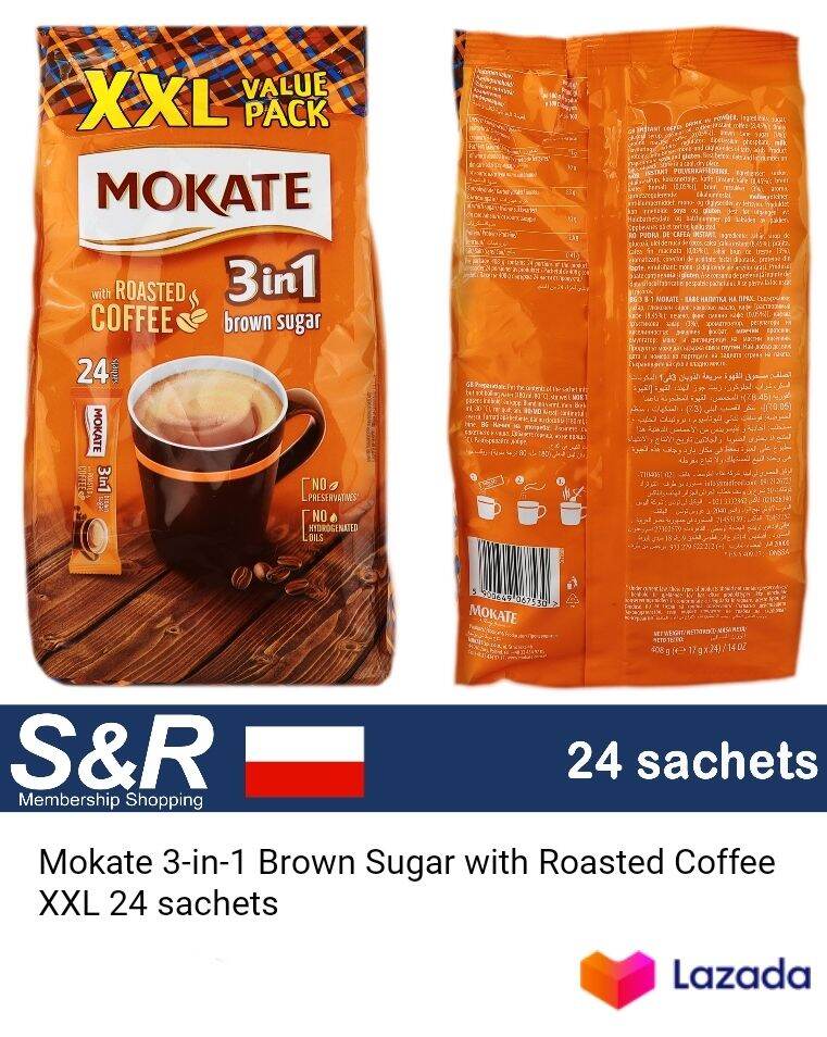 Mokate 3-in-1 Brown Sugar with Roasted Coffee XXL 24 sachets | Lazada PH
