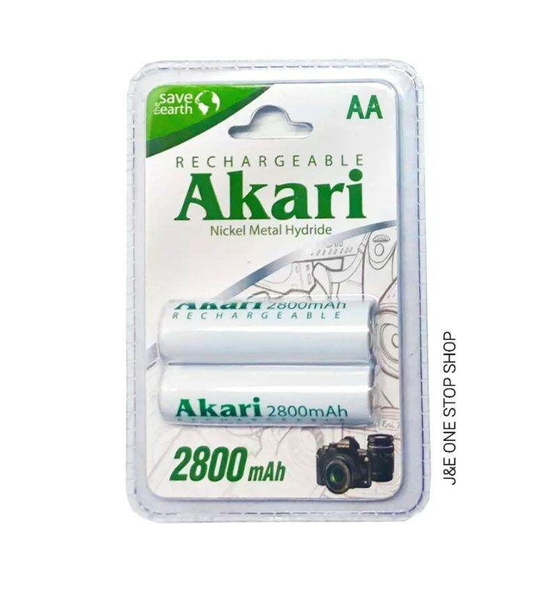 Akari Rechargeable Battery AA (ARB2800MH-BP2) | Lazada PH