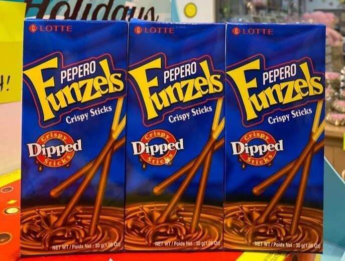 Lotte Peppero white cookies / Funzels / almond / choco cookie / Corn ...