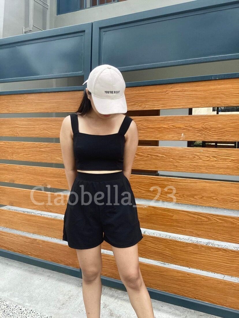 Terno Sleeveless Crop Top And Short Coordinates For Womens | Lazada PH