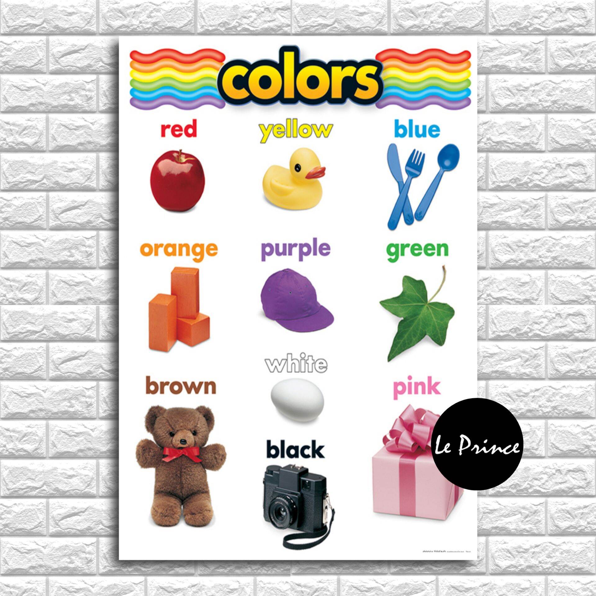 COLORS CHART | A4 Size Laminated Chart | Educational Wall Chart ...