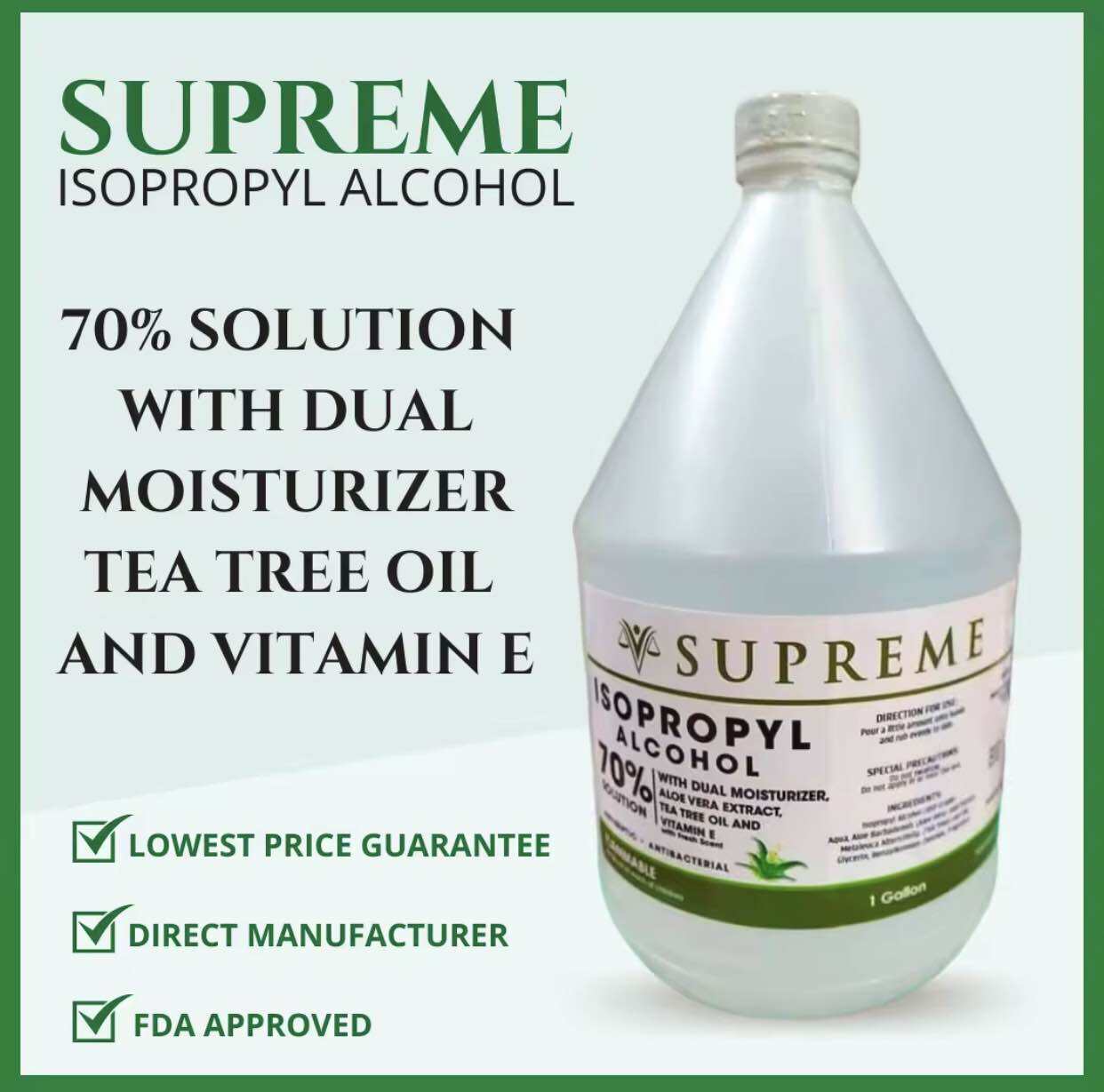 SUPREME ISOPROPYL ALCOHOL 1 GALLON 3.2L (FLORAL SCENT) BEST SELLER ...