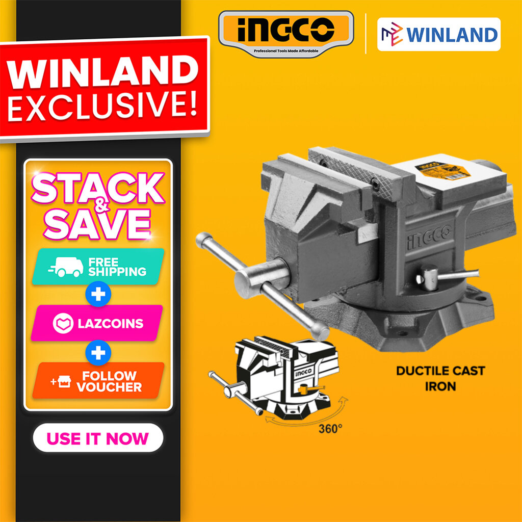 Ingco by Winland Bench Vise 6" with Anvil HBV086 ING-HT | Lazada PH