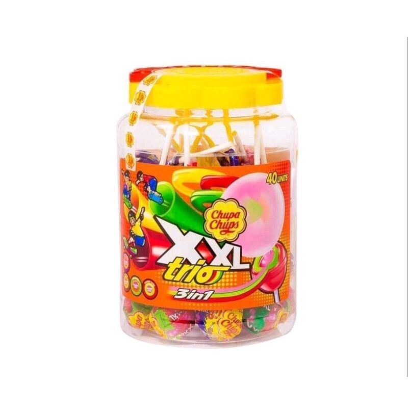 Chupa Chups XXL Trio 3 in 1 Lollipop -40pcs | Lazada PH