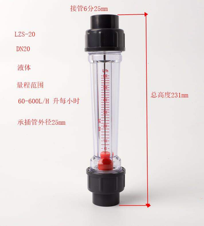 UPVC Plastic Pipe Floater Flowmeter Acid and Alkali Resistant Liquid ...